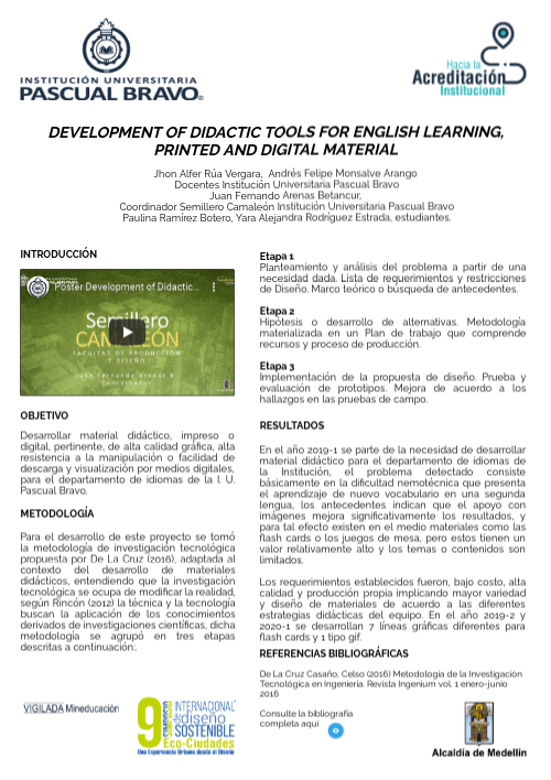 Poster Development of Didactic Tools for English Learning