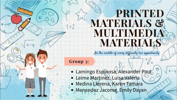 Printed Materials & Multimedia Materials