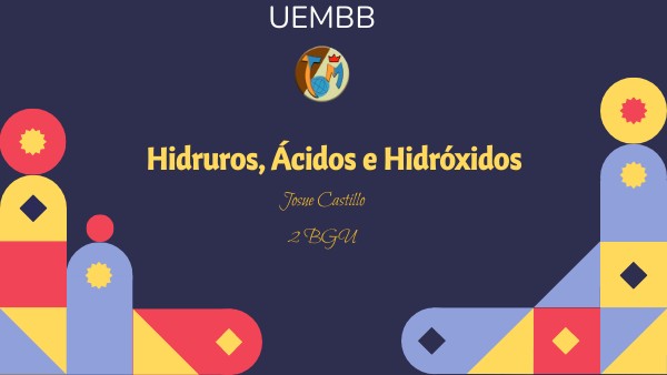 Hidruros, Ácidos e Hidróxidos. | Genially