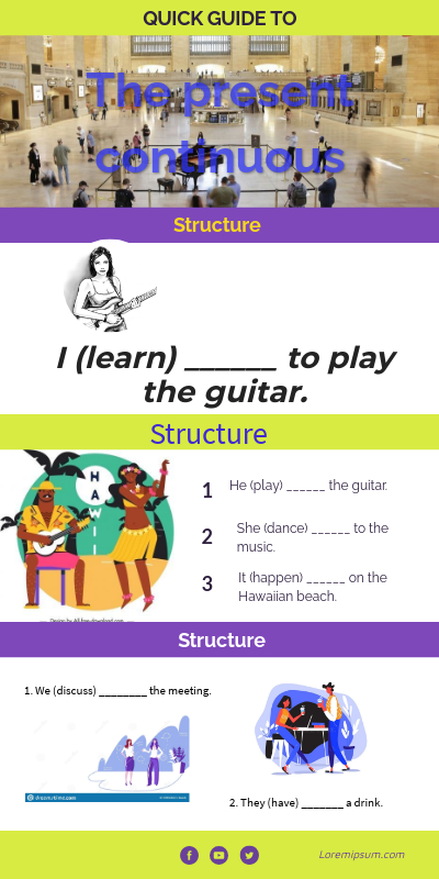 The present continuous | Genially