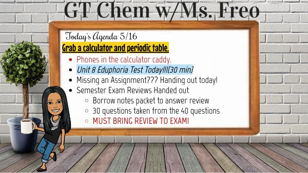 Agenda for 5/18 | Genially