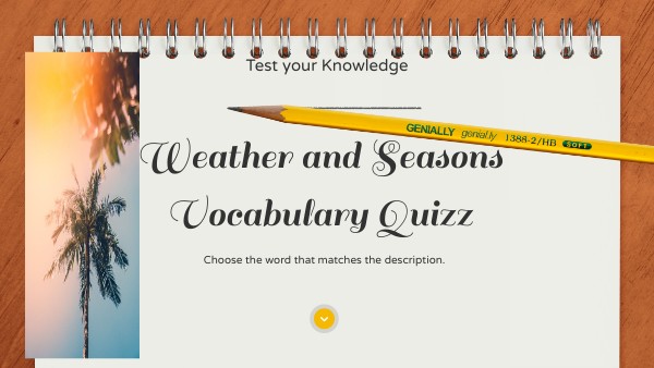 Weather and Seasons Quiz | Genially