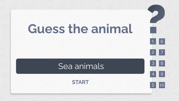 Guess Sea Animals | Genially