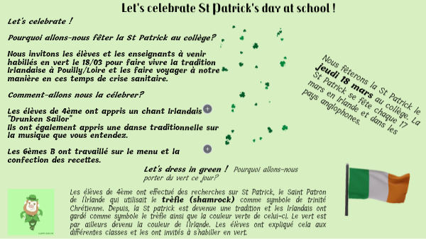 St Patrick Day at school | Genially