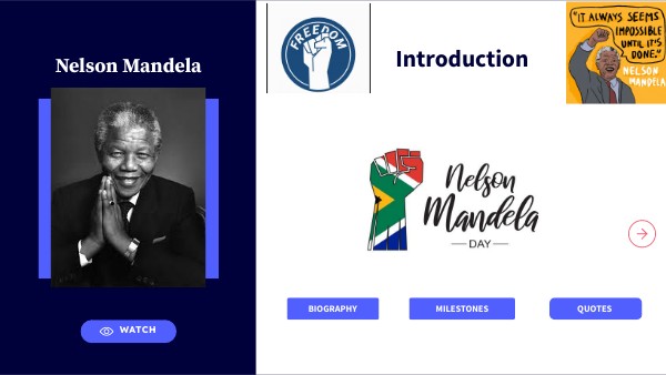 NELSON MANDELA FREEDOM CHAMPION BIO
