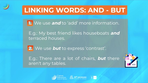 L1 U3 - Focus on Grammar - Linking Words: AND - BUT | Genially