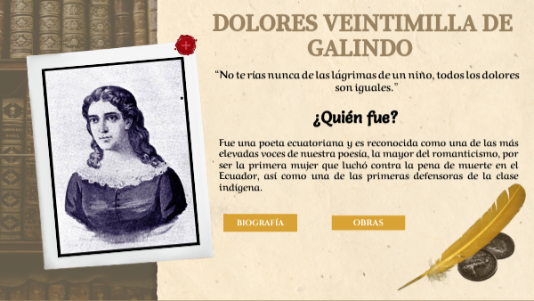 Dolores Veintimilla de Galindo | Genially