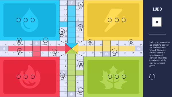 LUDO GAME: An ice-breaker for Junior classes | Genially