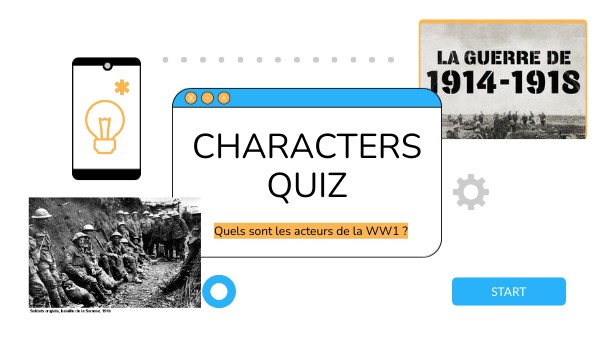 CHARACTERS WW1 QUIZ | Genially