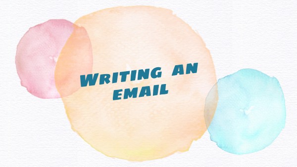 Writing an email. | Genially