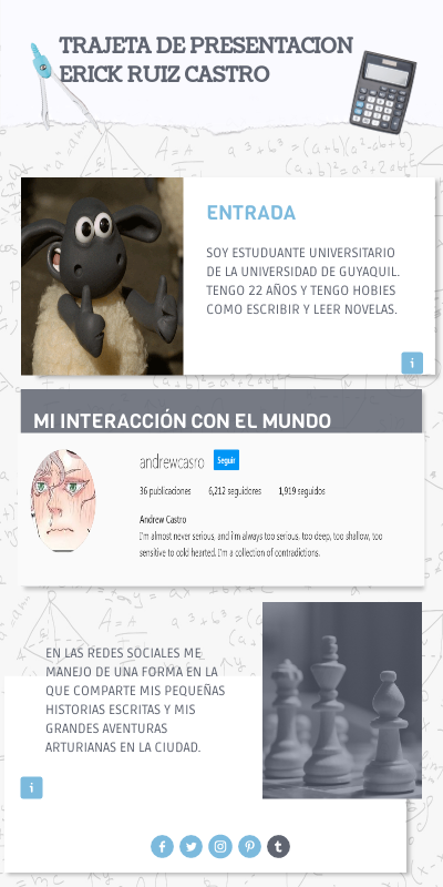 TRAJETA DE PRESENTACION DE ERICK RUIZ | Genially