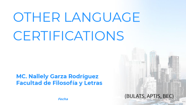 OTHER LANGUAGE CERTIFICATIONS