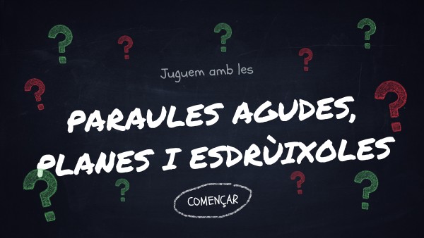 AGUDES, PLANES I ESDRÚIXOLES | Genially