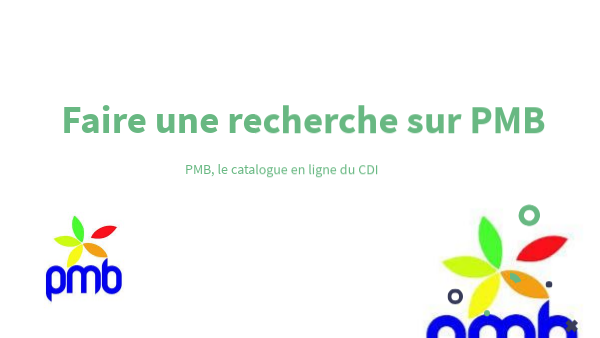 Comment faire une recherche avec PMB | Genially