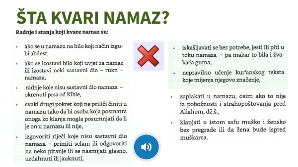 Šta kvari namaz? | Genially