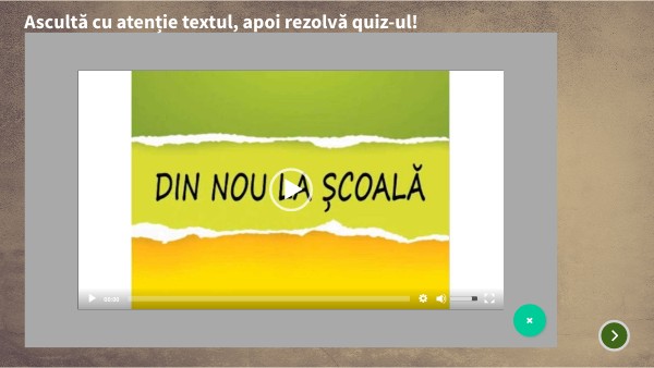 Din nou la școală - quiz | Genially