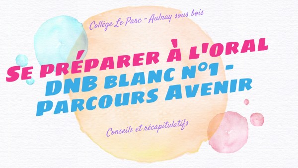 Se préparer à l'oral - DNB blanc n°1 | Genially