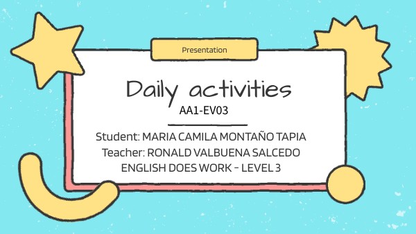 Daily activities | Genially