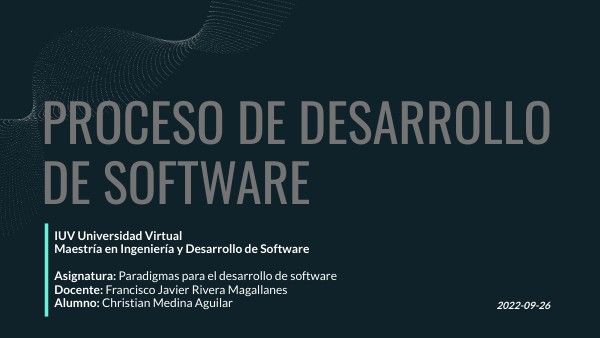 Proceso de desarrollo de software | Genially