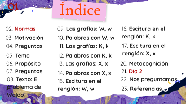 LAS CONSONANTES "W, K Y X"