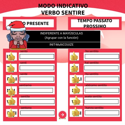 Ci esercitiamo con il modo indicativo del verbo sentire