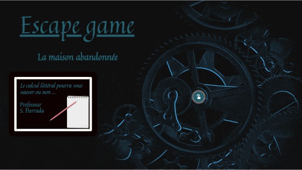 Escape game calcul littéral secondes | Genially