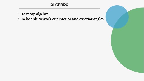 REMOTE - Week 33 - Algebra | Genially