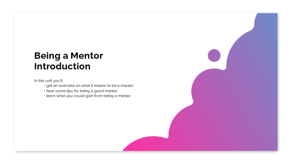 Being a Mentor Introduction