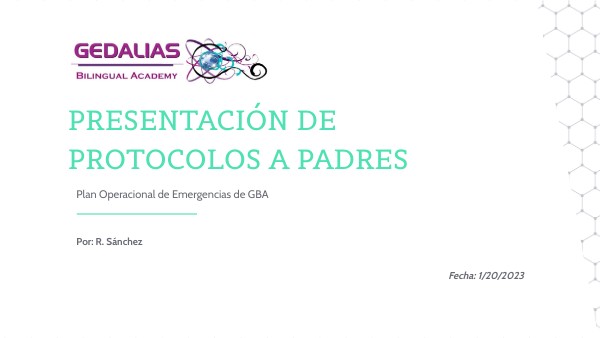 Presentacion de protocolos (padres) | Genially