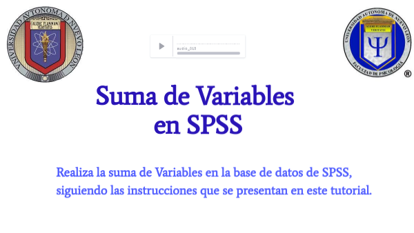 Suma de Variables en SPSS | Genially