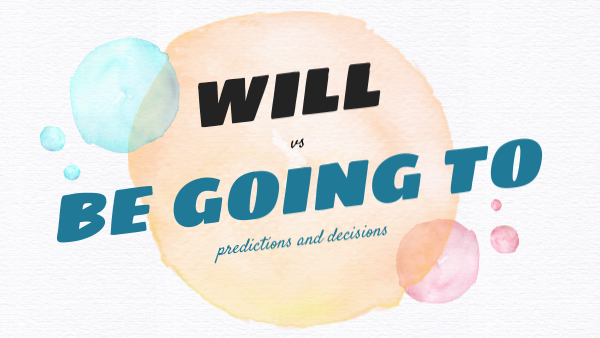 Will vs be going to | Genially