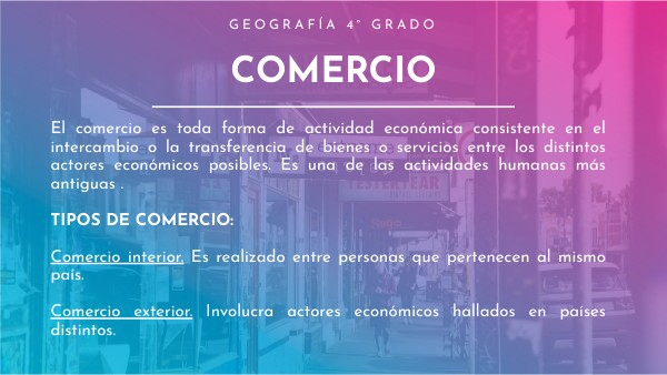 COMERCIO Y TURISMO | Genially