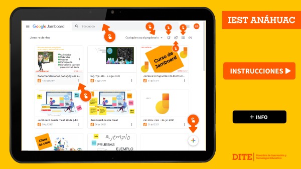Pantalla principal de Jamboard | Genially
