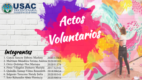 Grupo 5: Actos voluntarios | Genially
