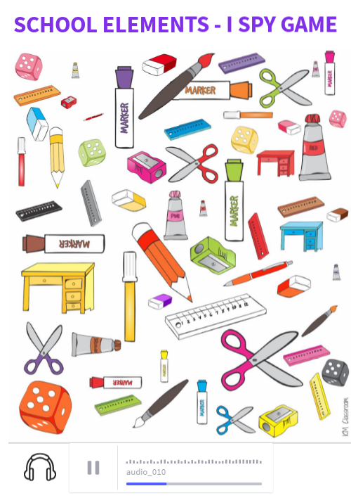 I SPY GAME - SCHOOL ELEMENTS