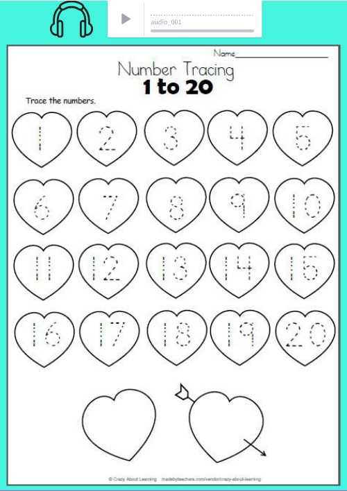 TRACE NUMBERS 1-20