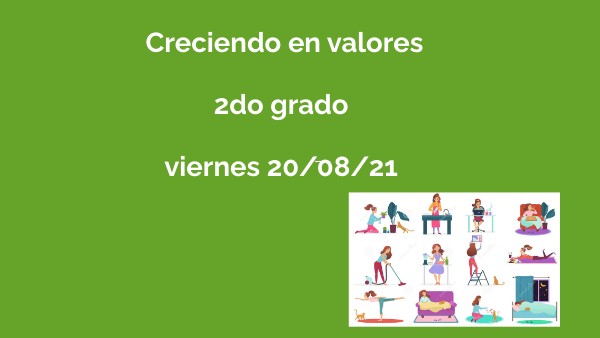 CV 2do grado, viernes 20/08/21 | Genially