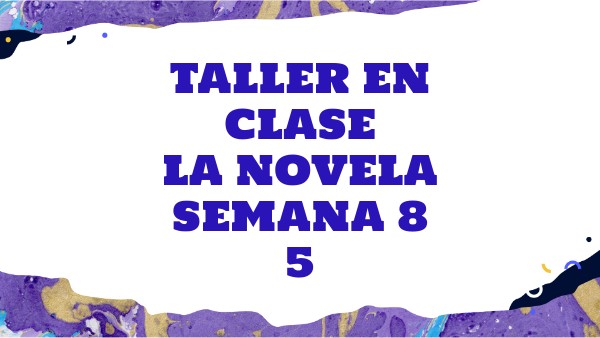 LENGUA CASTELLANA 5 SEMANA 8