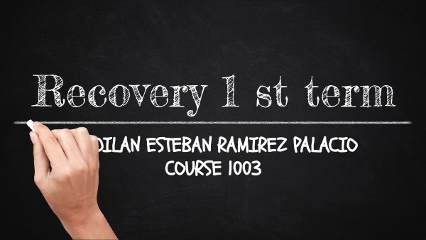 Recovery 1 st term | Genially
