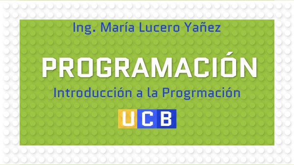 Clase 1. Intro. Programación