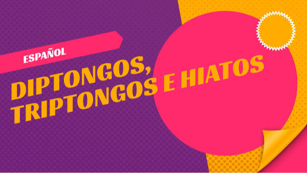 Español: diptongos, triptongos e hiatos | Genially