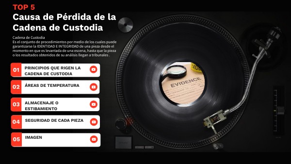 Causa de Pérdida de la Cadena de Custodia | Genially