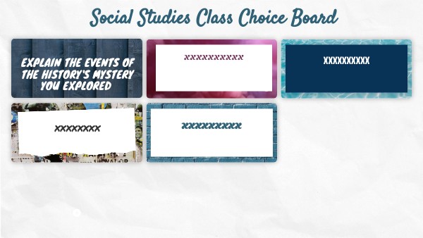 SS Class Choice Board