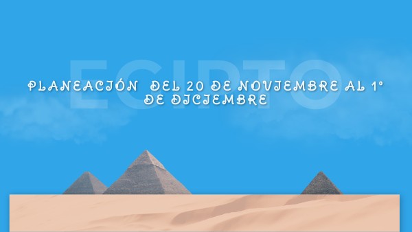 Semana del 20 al 1° de dic. | Genially