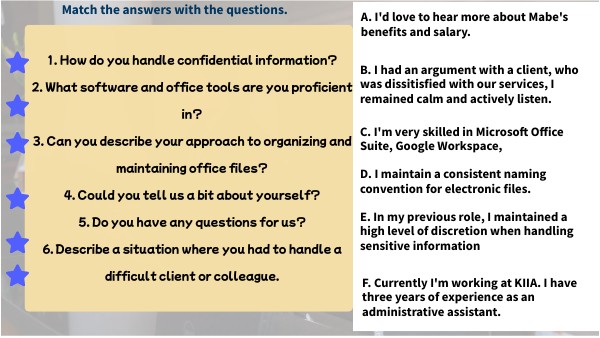 JOB INTERVIEW QUESTIONS | Genially