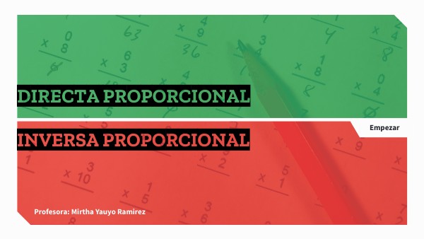 DIRECTA E INVERSA PROPORCIONAL