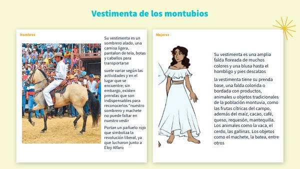 Vestimenta montubios | Genially