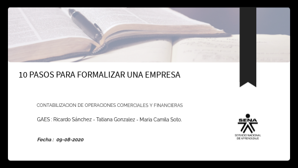 10 PASOS PARA CREAR UNA EMPRESA I. | Genially