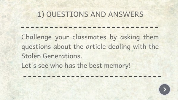 Lesson 3 - The Stolen Generations | Genially