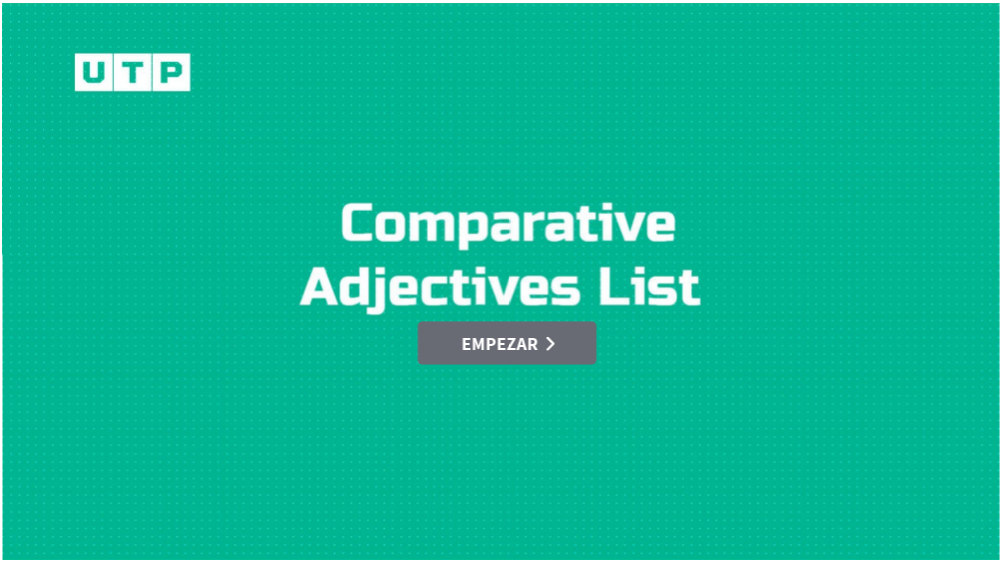 Comparative Adjectives List | Genially